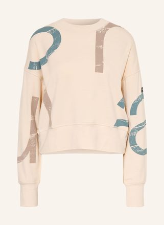 super.natural Sweatshirt Capital Logo Krissini Mit Merinowolle beige