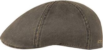 Stetson Casquette Level Gatsby Homme - Gavroche Plate dété avec visière, visière Printemps-été - XL (60-61 cm) Marron