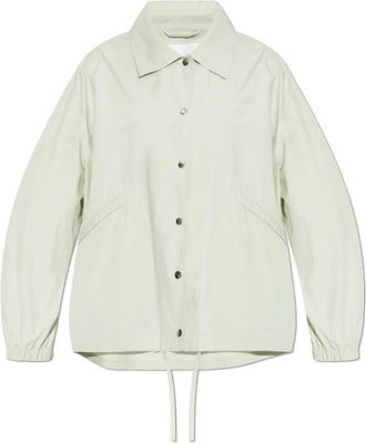 Jil Sander Femme, Vestes, Vert, Taille: 38 FR Cotton Logo Jacket