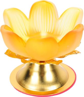Amosfun Buddha Lotus Licht Blume Kerzenhalter Votivkerzenhalter Legierung Kerzenst&auml;nder F&uuml;r Tempel