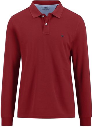 Fynch-Hatton Langarm-Poloshirt aus Baumwolle Garnet red/XXL