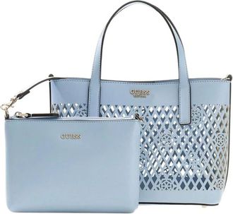 Guess Femme, Sacs, Bleu, Taille: ONE Size Sac &agrave; main avec pochette int&eacute;rieure