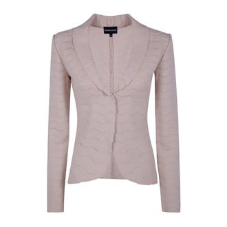 Emporio Armani Strukturierter Strickblazer - - Knitwear - Damen - Grau - XS