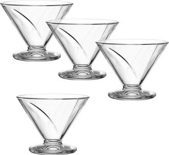 Leonardo CONO Schale - 4 St&uuml;ck - Elegante Dessertschalen im konischen Design - Perfekt f&uuml;r Eis, Pudding, Fr&uuml;chte - Stilvoll servieren - Modern - Vielseitig nut