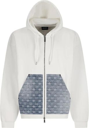 Dsquared2 Homme, Sweatshirts et sweats &agrave; capuche, Blanc, Taille: 3XL Pulls Dsquared2