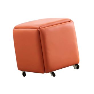 Generic 5-in-1-Sitzhocker, Eingangshocker-Set, quadratischer Lederfu&szlig;hocker, for Wohnzimmer, Schlafzimmer, Spielzimmer, Garten, B&uuml;ro, Balkon(Color 1,45x45cm)