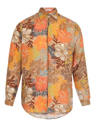 Amir Slama chemise boutonnée à fleurs - Tons neutres