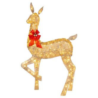 Generic Beleuchtetes Weihnachtsrentier - LED Rentier-Weihnachtsdeko Außen | Festliche Rasen-Rentier-, wetterfeste Urlaubstieranzeige, beleuchtetes Rentier für