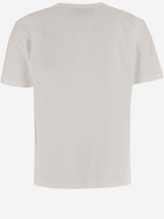 Valentino Womens Cotton T-Shirt With Panther Print Ivory T-Shirts & Jerseys