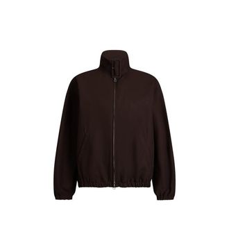 Courr&egrave;ges Veste bomber ample en coton m&eacute;lang&eacute;