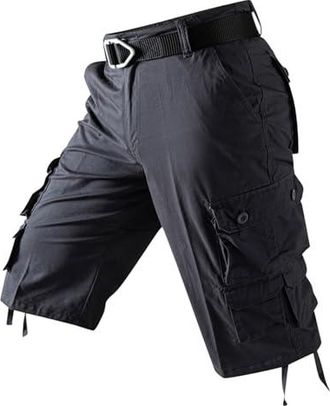 Generic Short cargo pour homme - Pantalon cargo court d&eacute;t&eacute; - Pantalon de travail pour homme - Short de surv&ecirc;tement - Short de course surdimensionn&eacute; avec poche
