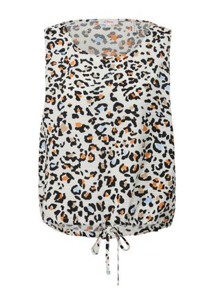 s.Oliver Muscleshirt Bluse Bluse mit Bindeband am Saum