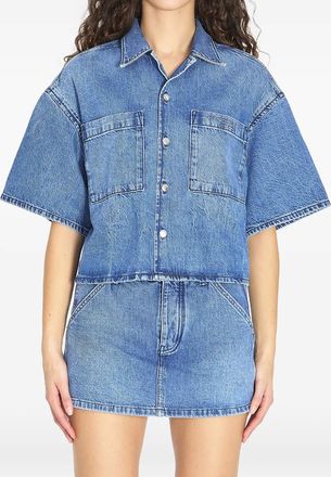 Alexander Wang patch-pocket denim shirt - Blau