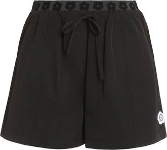 Kenzo Femme, Sport, Noir, Taille: 42 FR Shorts &agrave; Ceinture Florale