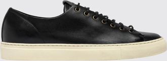 Buttero Sneakers basses en cuir lisse noir avec logo emboss&eacute;