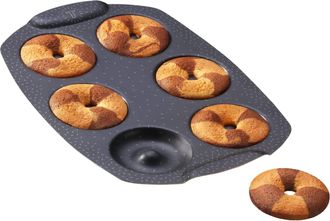T-fal PerfectBake Mini J5734602 Kuchenform für 6 Mini-Bonuts, Antihaftbeschichtung, recyceltes und recycelbares Aluminium, goldfarbenes Gebäck, hergestellt 