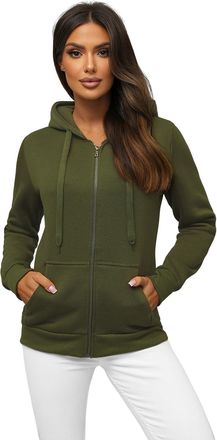 OZONEE Damen Kapuzenpullover Sweatjacke Sweatshirt Farbvarianten Kapuzenjacke Kapuzenpulli Langarm Kapuze Hoodie Sport Style Casual Fitness Basic Training 77