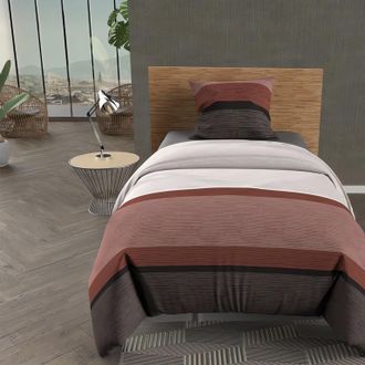 Soleil d'Ocre Satz Abdeckung von Tr&ouml;ster, Rot, 140 x 200 cm