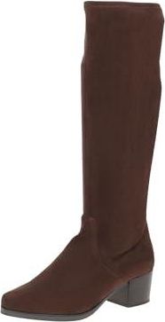 Caprice Bottes Longues Plates pour Femme 9-25506-41 Haute Jusquau Genou, DK BRN Stretch, 39 EU