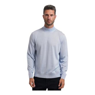 HUGO BOSS Pull &agrave; col roul&eacute; - Homme - Pulls - Bleu - Taille: M