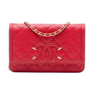 Chanel Pre-owned Gesteppte Ketten-Portemonnaie-Tasche - - Pre-owned - Damen - Rot - ONE SIZE