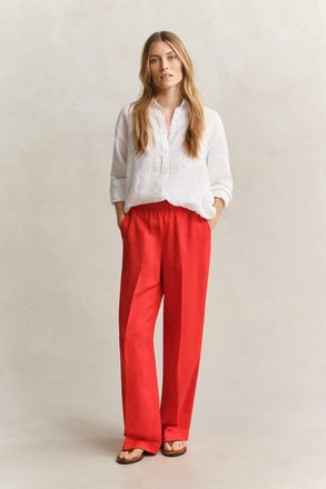 GANT Damen Hose aus Leinenmix (44) PERFECT Rot