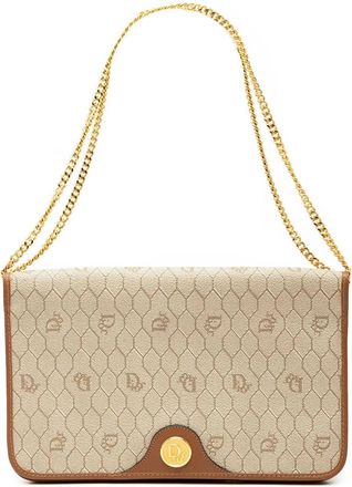 Dior Hobo Bags - Honeycomb Coated Canvas Chain Shoulder Bag - Gr. unisize - in Braun - für Damen