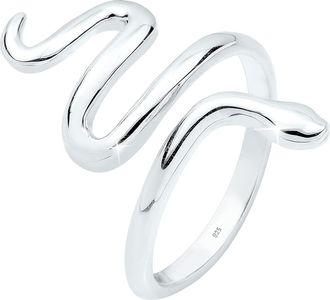 Elli Ring Damen Schlange Geschlungen Statement in 925 Sterling Silber