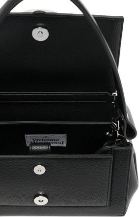 Vivienne Westwood Grained Leather Shoulder Bag - Black