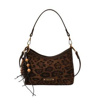 Generic Sac &agrave; bandouli&egrave;re en polyur&eacute;thane mat pour femme, sac &agrave; bandouli&egrave;re pour voyage, shopping, usage quotidien, marron fonc&eacute;, 9.06x6.69x2.56inch