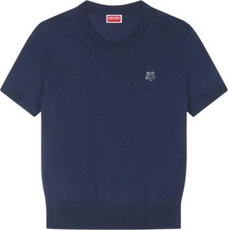 Kenzo Haut &agrave; manches courtes en laine m&eacute;rinos Boke Flower
