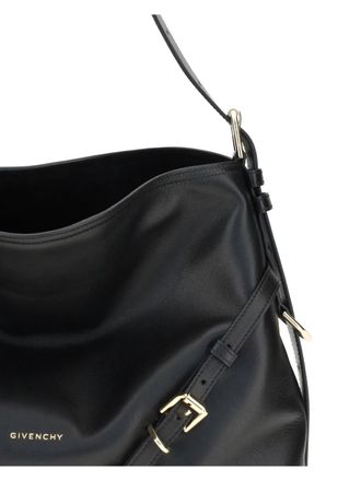 Givenchy Womens Shoulder Bag Voyou Black Calf Leather Handbags Hand