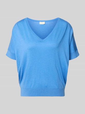 Milano Strickshirt aus Viskose-Mix mit V-Ausschnitt