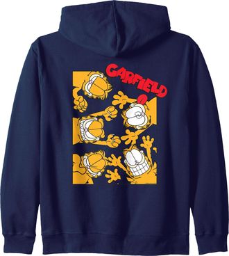 Garfield Retro Comic Crazy Cat Stimmung Fun Pose Classic Artwork Kapuzenjacke