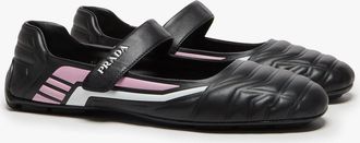 Prada Ballerines effet baskets en cuir