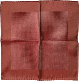 Dolce & Gabbana Orange Silk Square Men Foulard Scarf