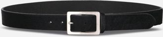 Neighborhood Hair-On Leather Belt Black