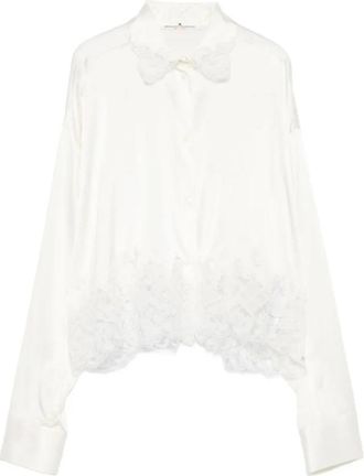 Ermanno Scervino Femme, Blouses et Chemises, Blanc, Taille: 38 FR Camicia Manica Lunga