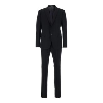 Emporio Armani Giacca Monopetto Slim + Pantalone Super Slim - - Suits - Herren - Schwarzk - M