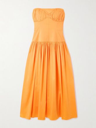 Tove Lauryn Midikleid Aus Biobaumwollpopeline - Orange