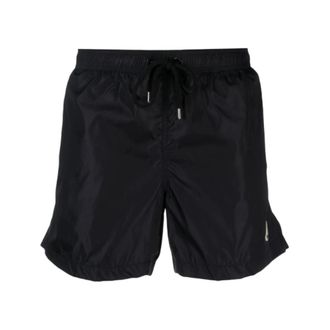 Moncler Logo-Patch Badeshorts - - Swimwear - Herren - Blau - S