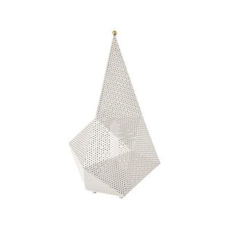 GUBI Lampe sans fil rechargeable Bagdad - Blanc - Acier perforé - Designer Mathieu Matégot