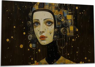 Wallario Herdabdeckplatte/Spritzschutz aus Glas, 1-teilig,90x52cm mit 8mm hohen Füßen, für Ceran- und Induktionsherde, Blick in die Zukunft