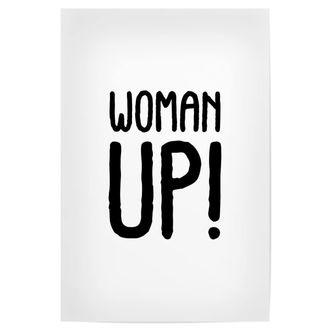 artboxONE Poster 30x20 cm Typografie Woman Up! hochwertiger Design Kunstdruck - Bild Woman up Feminist Frauen