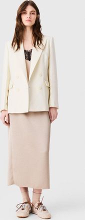 Maje Veste De Tailleur Crois&eacute;e - Blanc - 34 - Maje