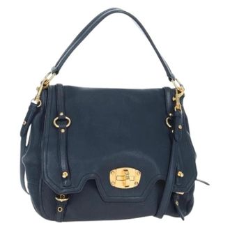 Miu Miu Pre-owned Cuir sacs-main - Femme - Pre-owned - Bleu - Taille: ONE Size