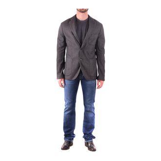 Jacob Cohen Blazer en Laine et Cachemire Coton &agrave; Col &agrave; Revers - Homme - Vestes - Gris - Taille: L