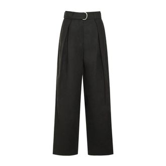 Max Mara Jane Weit Hosen mit G&uuml;rtel - - Trousers - Damen - Schwarzk - XS