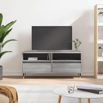 vidaXL Vidaxl - Meuble tv sonoma gris 100x34,5x44,5 cm bois ding&eacute;nierie