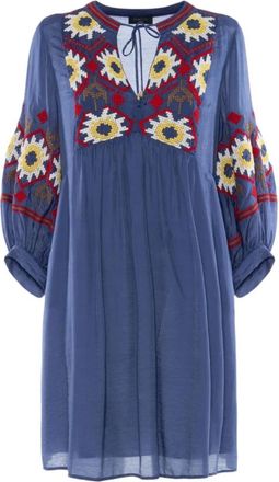 Nenette Femme, Robes, Bleu, Taille: 44 FR Robes Midi